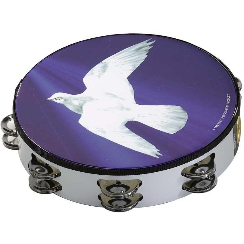 Remo Religious Tambourine (Double Row), Dove, TA-9210-18, 10 Inch ...